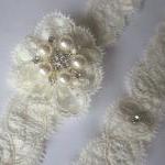 Ivory Garter Set / Wedding Garter - Simply Lace Bridal Garter Set on Luulla